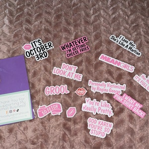 Mean Girls / Mean Girls Stickers /mean Girls Party / so Fetch / October ...