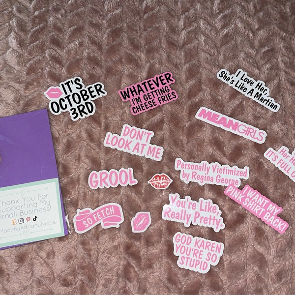 Mean Girls / Mean Girls Stickers /mean Girls Party / so Fetch / October ...