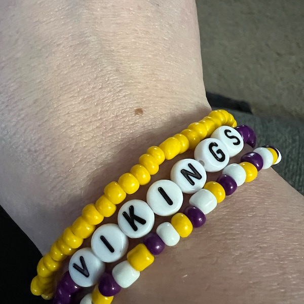 Sports Team Bracelet / Team Colors / Beaded Bracelet / School Team ...