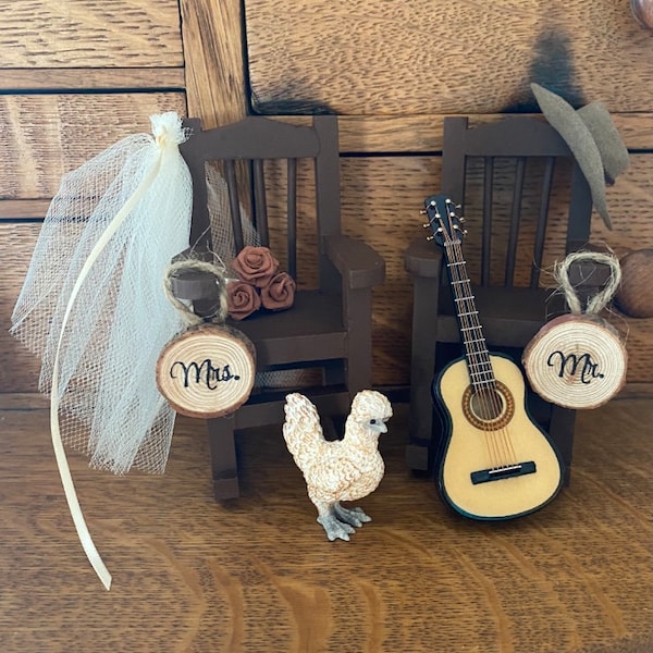 Guitar, Banjo, Violin, Instruments, Musical, Wedding Cake Topper, 6 ...