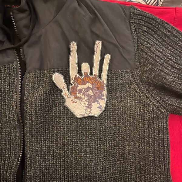 Grateful Dead Jerry Hand Patch - Etsy