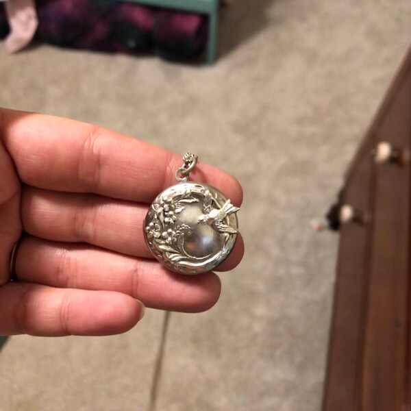 Silver Bird Locket Girlfriend Gift Unisex Jewelry Bird Watcher Gift ...