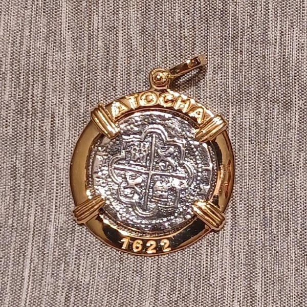 Atocha 14kt Vermeil Silver Coin Pendant 1622 - Etsy