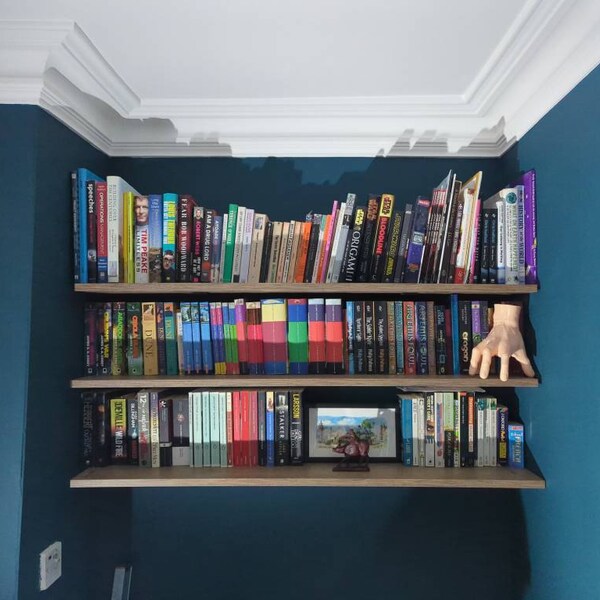 Any Size Between 15cm - 25cm Deep Wall Shelves With "l" Raw Steel ...