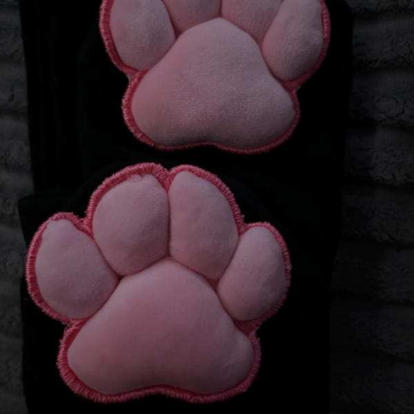 Plush Red Paw Pad Bean Cat Style Stuffed Mochi for Furry Socks Gloves ...