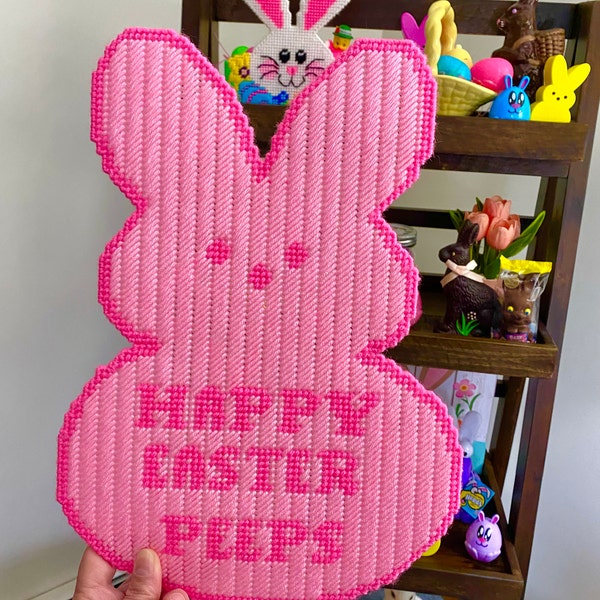 Handcrafted/handmade Plastic Canvas Pink Faith & Hope Brest Cancer ...