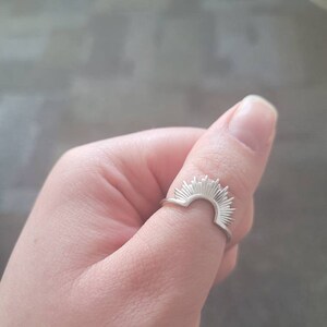 Sun Ring Rising Sun Ring Gold Dainty Ring Spike Ring Statement Ring ...