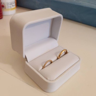 White Double Ring Box Wedding Ring Box Ring Box for Couple - Etsy UK