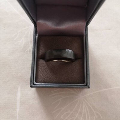 Hand Engraved Titanium Ring. Handmade Titanium Scroll Ring With Hand ...