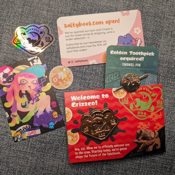 Splatoon 2 Octo Expansion Golden Toothpick Enamel Pin - Etsy