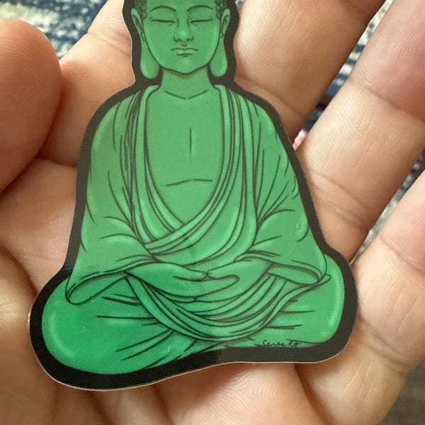 Buddha Statue Waterproof Bumper Stickers, Available in 4 Colors, for ...