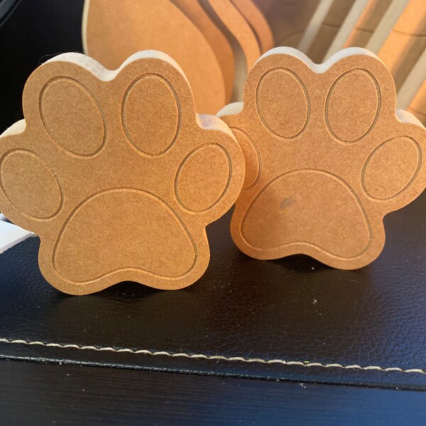 Paw Print Wood Cutout- Dog Paw- Freestanding- Dog Print Craft for Kids ...