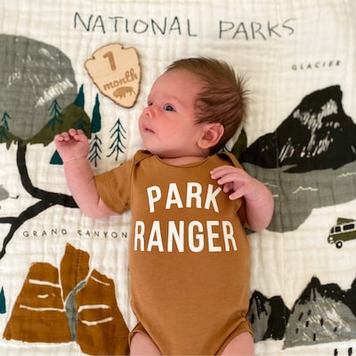 Park Ranger Organic Baby Bodysuit Modern GOTS Certified Baby Outfit ...