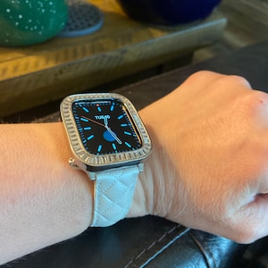 Iced Out Apple Watch Bezel Black Crystal Lab Diamond Cover | Etsy