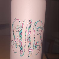 Laptop Palm Rest Monogram Vinyl Decal Solid Glitter iPhone Car Tumbler ...