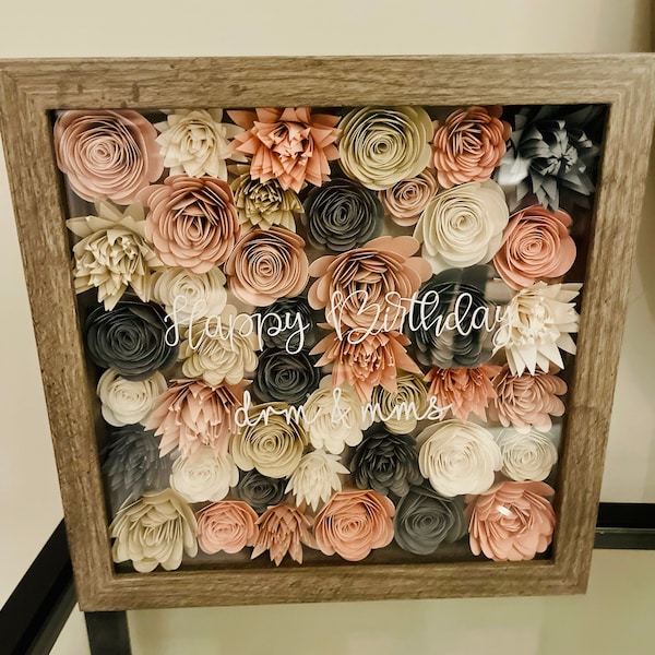 Customizable Flower Shadow Box - Etsy