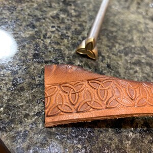 013-34 Small Floral Meander Leather Stamp Homemade Custom | Etsy