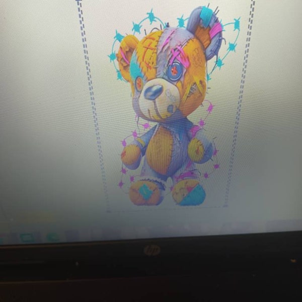 Tattered Teddy Bear Png for Colorful Sublimate Design. Png for Shirt ...