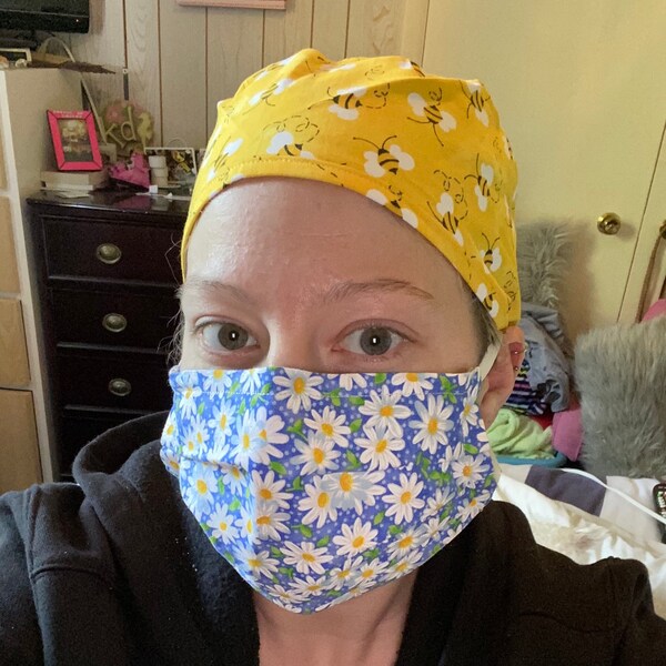 Travel Pattern Surgical Scrub Cap, Paper Plane Scrub Cap, License Plate ...