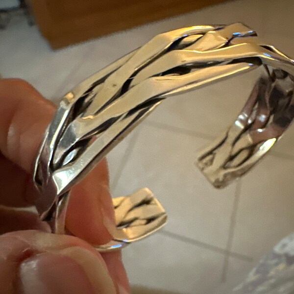 156 Grams Taxco Very Heavy Pinched Loop Link 925 Sterling Silver Chain ...