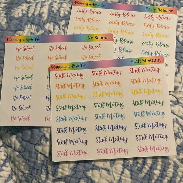 Report Cards Script Stickers, Teacher Stickers, School Stickers - Etsy