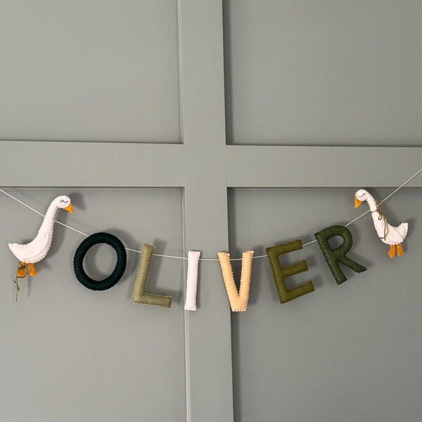 Custom Goose Felt Banner, Geese Banner for Nursery/room, Geese Garland ...
