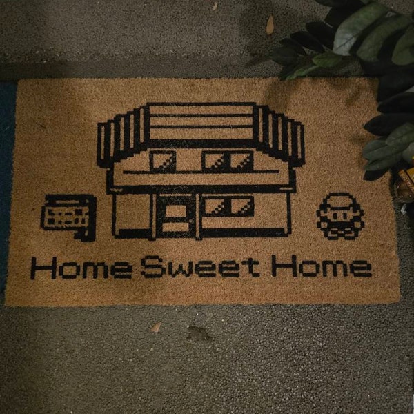 Home Sweet Home, Video Game Doormat, Funny Doormat, Gamer Doormat ...