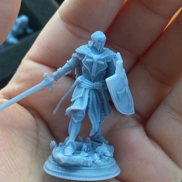 Elf Paladin Mini for Dnd Miniatures Fighter Mini Dnd Warrior Dnd Mini ...
