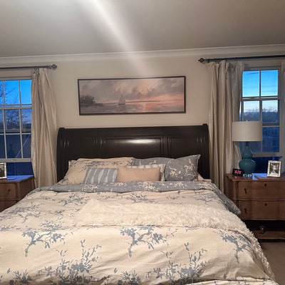 Vintage Spring Meadow Forest Landscape Wall Art, Long Horizontal ...