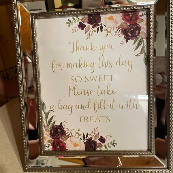 Candy Buffet Sign Printable Candy Bar Sign Sweets Table Candy Bar ...