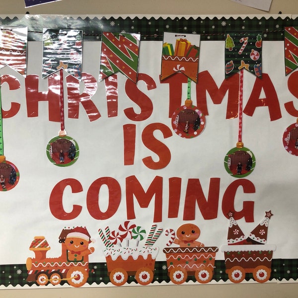 Christmas, Gingerbread, Festive, Train Bulletin Board Kit - Etsy