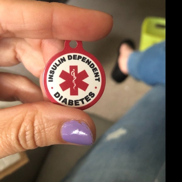 Medical ID Tag - Insulin Dependent Diabetes Medical Alert - Etsy