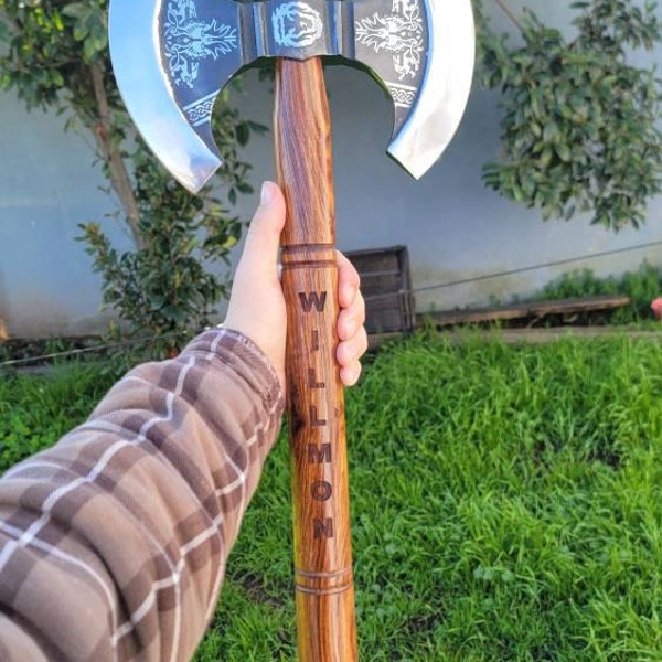Custom Hand Forged Lion Axe, Viking Handmade Axes, Throwing Axes, D2 ...