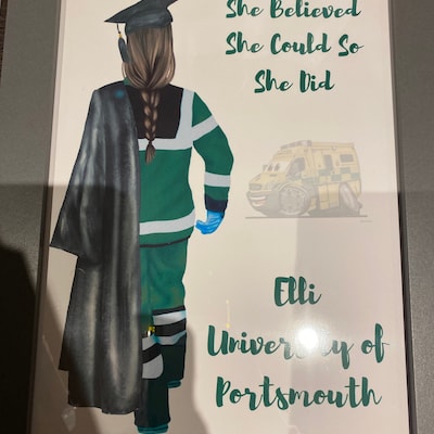 Personalised Paramedic Graduation Gift Uk, Paramedic Print, Paramedic ...