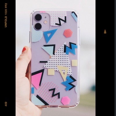 Retro Vintage Memphis 80s 90s Case for iPhone 15 14 12 Mini 7 8 XR ...