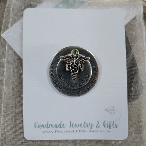 BSN Pins for Nurse Graduation | Nursing Pin for Pinning Ceremony | BSN ...