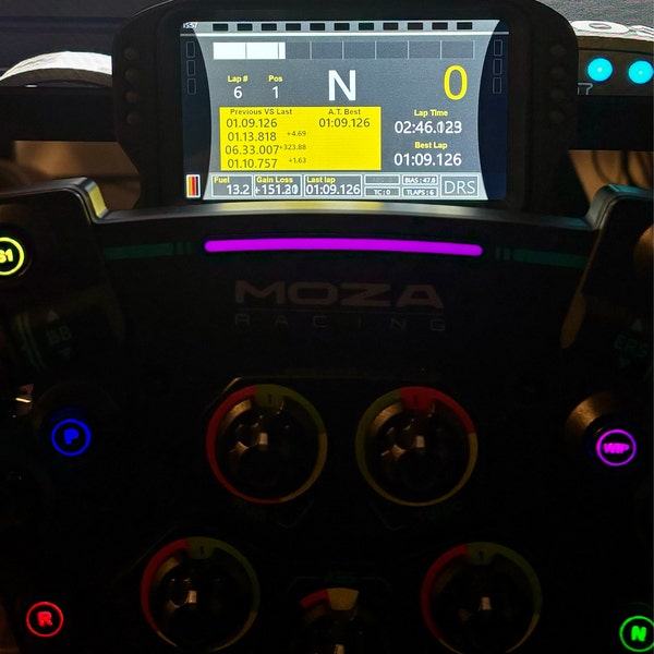 Sim Racing Dashboard Touchscreen Display Leds RPM Simhub, PSR GT 5.0 ...