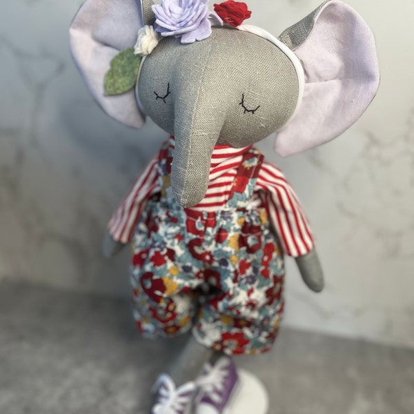 Elephant Sewing Pattern PDF Make a Stuffed Elephant Doll / Stuffed ...