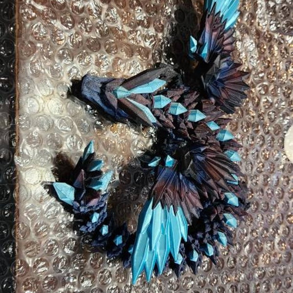 12" Dragon Fidget Toy, Colored 3d Articulated Dragon, Flexible Dragon ...