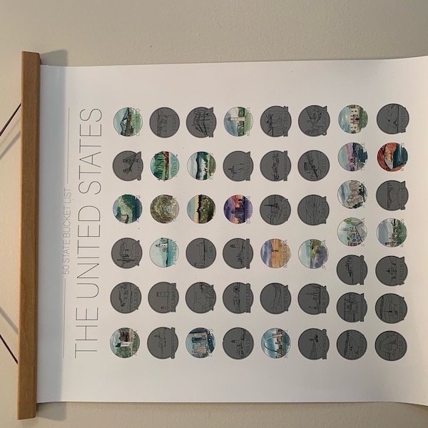 World Bucket List Scratch off Poster | Travel Adventure Print | Mother ...