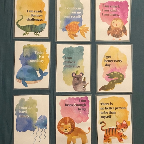 Printable Children's Positive Affirmation Cards | Set of 32 Kids ...