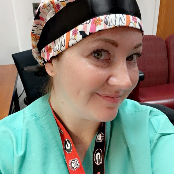 Scrub Hat by Kimkaps Surgical Hat European Scrub Cap Pink White Green ...