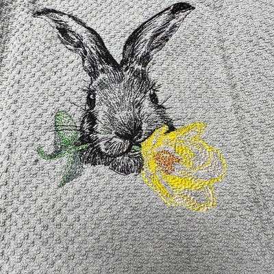 Spring Rabbit Machine Embroidery Design - Etsy
