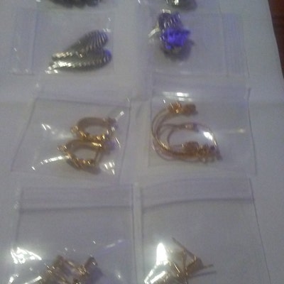 4 PCS. Gold Plated Rhinestone Drop Pendant 40x20mm. Earrings or ...