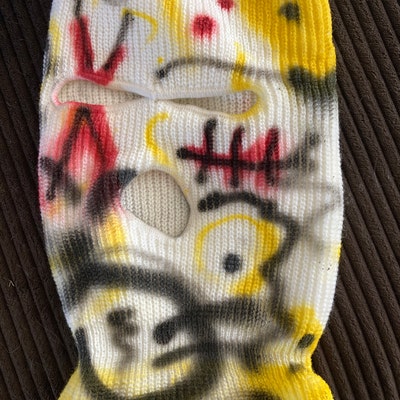 Custom Painted Studded Ski Mask Balaclava in Brown Red Black - Etsy