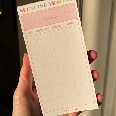 Cash Envelope Expense Tracker Notepad // Spending Tracker Notepad ...