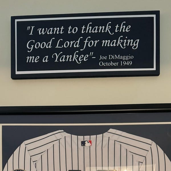 New York Yankee Sign. Baseball Wood Sign. Joe Dimaggio Baseball Sign ...