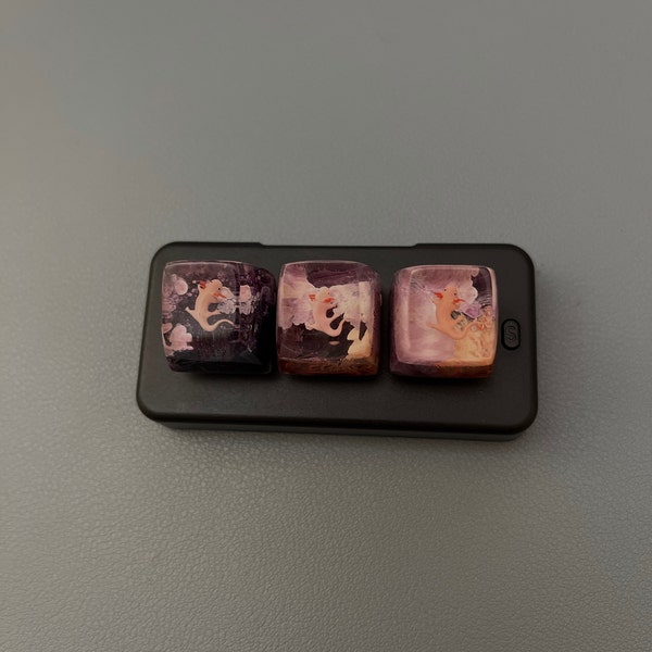 Purple Axolotl Artisan Keycap, Custom Keycap, Artisan Keycap, Cherry Mx ...