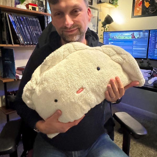 Large Dumpling Squishy Cushion, Hug Me Plush Dim Sum Soft Toy ...