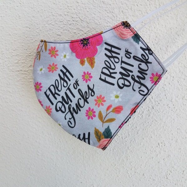 Swear Fabric - Pretty Sweary Cuss Words Grey by Cynthiafrenette - Cuss ...